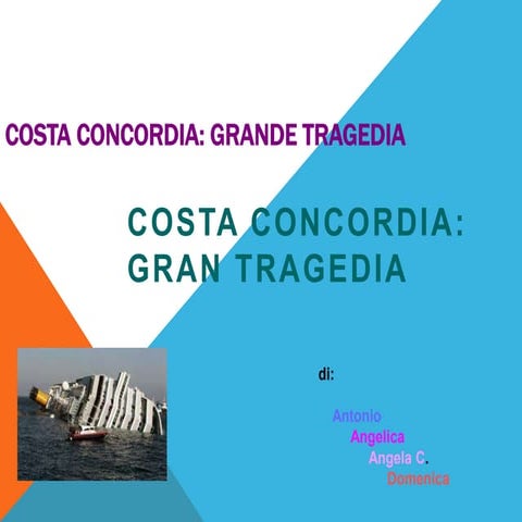Costa concordia notiica italia 1 | PPTX