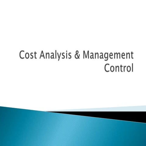 Cost analysis & management rev | PPT