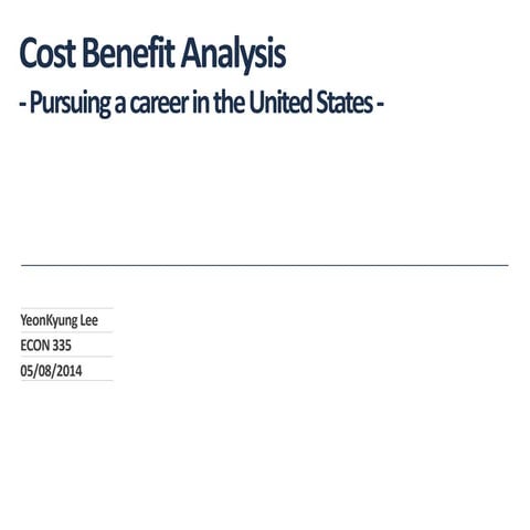 Cost benefit analysis | PPT