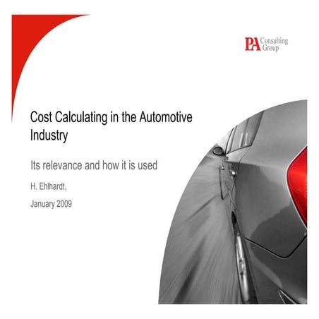 Cost Calculating for Automotive | PDF | Automotive Industry | Industries