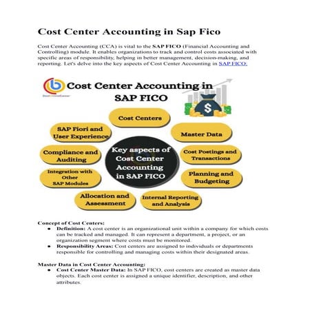 Cost Center Accounting in Sap Fico | Sap Fico coursepptx | PPTX