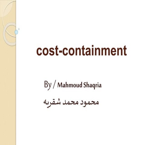 Cost containment | PPTX