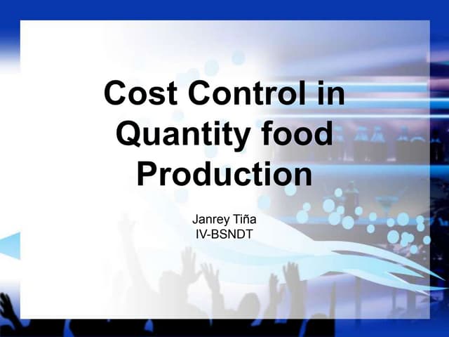 5.food cost control....varun | PPTX