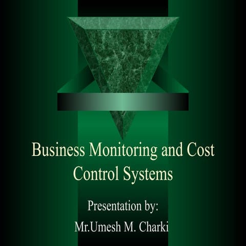 Cost Control Systems | PPT