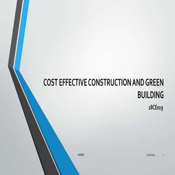 Cost effective construction and green building | PPTX