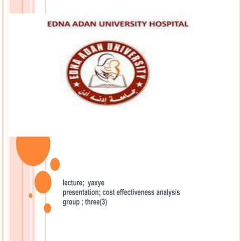 Cost effectiveness analysis | PPTX
