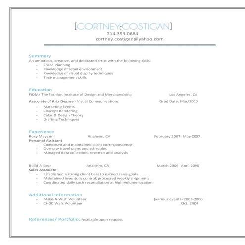 Costigan Resume | DOCX