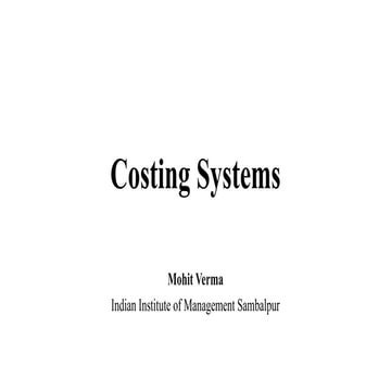 cost accounting presentation Covers the costing concepts of Managerial ...