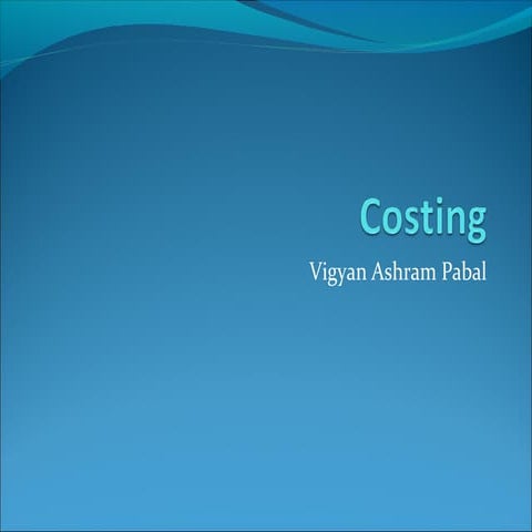 Costing | PPT