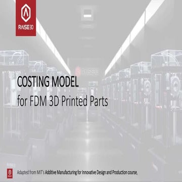 Costing model for FDM 3D printed parts - Presentation in Top3D Expo ...