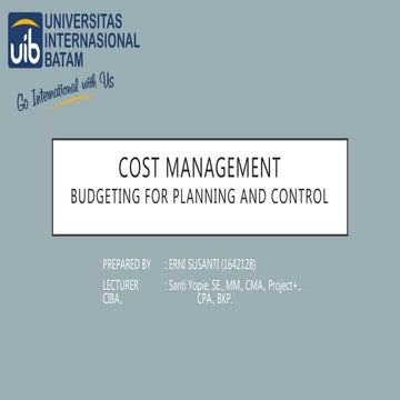 Budgeting for Planning and Control | PPTX