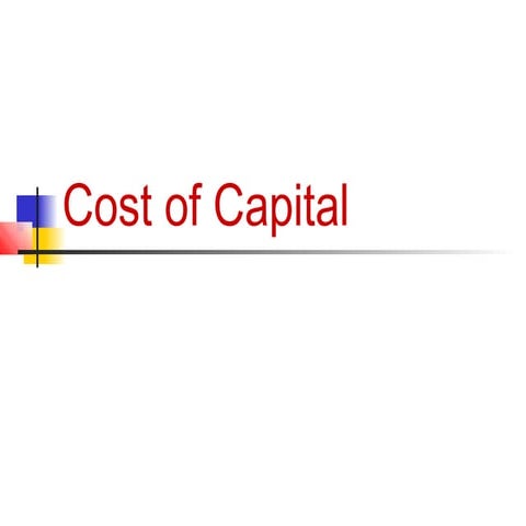 Cost of capital | PPT