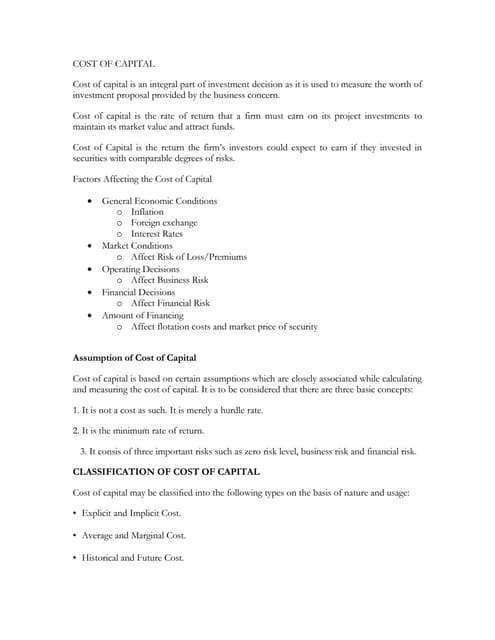 Chapter 11 -The Cost of Capital.pdf useful | PDF