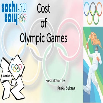 Economics Presentation On Cost of Olympics | PDF