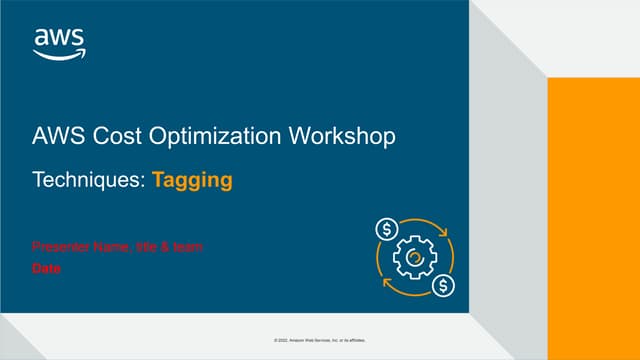 Cost Optimization Taggingpptx Cloud Computing Internet