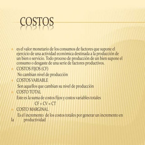 Costos | PPT