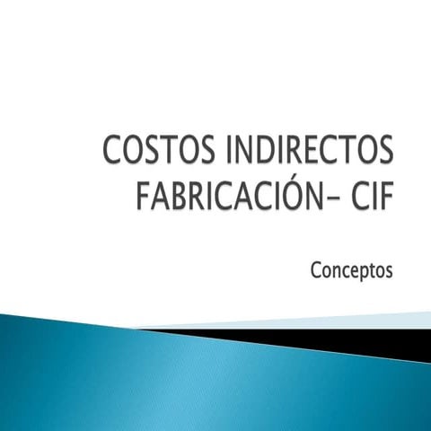 Costos indirectos fabricación cif | PPTX
