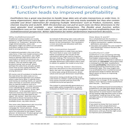 CostPerform’s multidimensional costing function leads to improved ...