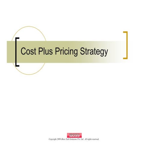 Cost Plus Pricing | PDF