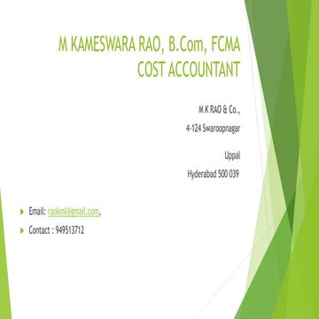Cost records and audit rules 2014 | PPTX