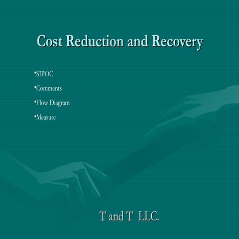 Cost Reduction Process SIPOC | PPT
