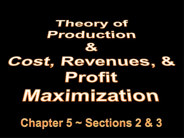 Theory Of Production Ppt