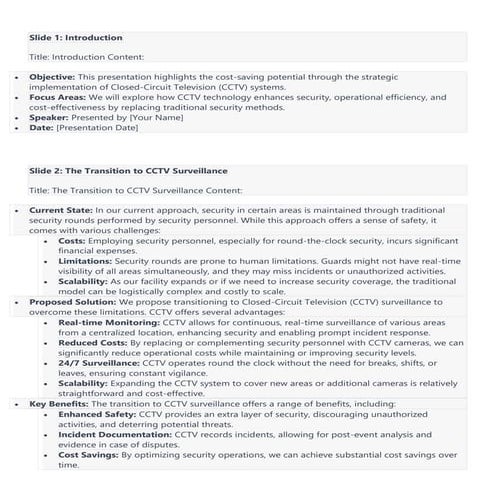 Proposal to supply, installation and testing of CCTV Camera | PDF