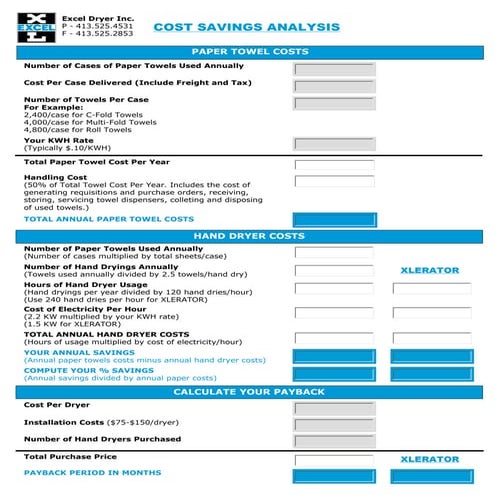 Cost Savings Analysis Dynamic Pdf