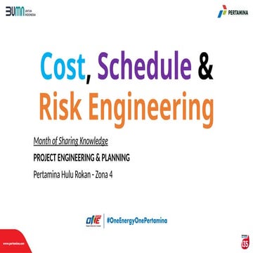 Cost, Schedule, & Risk Engineering Application in Project Cycle.pptx