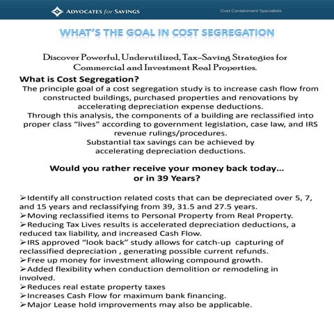 What is Cost Segregation? | PDF