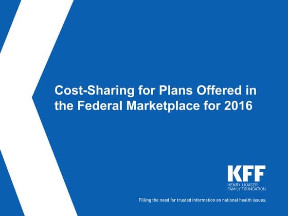 Cost-sharing for Plans Offered in the Federal Marketplace for 2020 | PPT