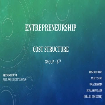 Cost structure | PPTX