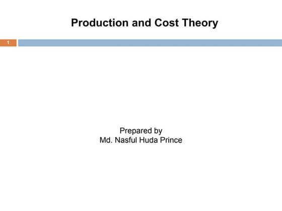 Theory of costs | PPT