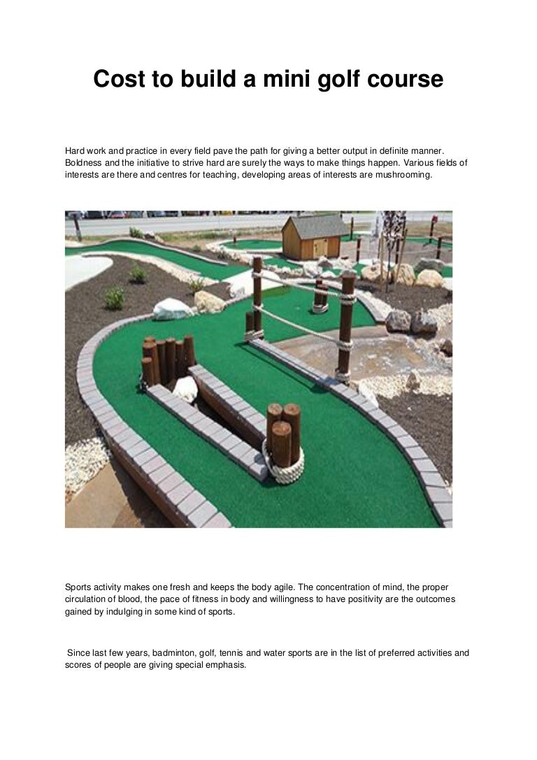 Mini Golf Plans