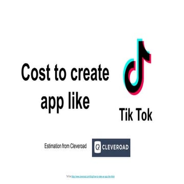 Cost to create app like TikTok | PPT