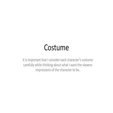 Costume | PPTX