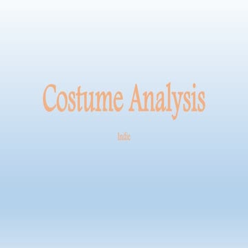 Costume analysis | PPTX