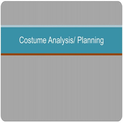 Costume Analysis | PPT