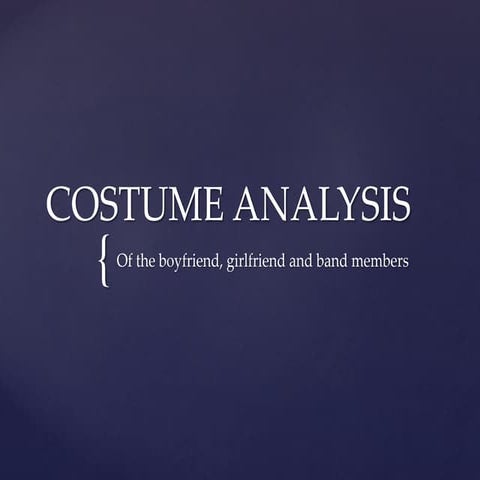 Costume Analysis | PPTX | Women\'s Clothing | Women\'s Fashion