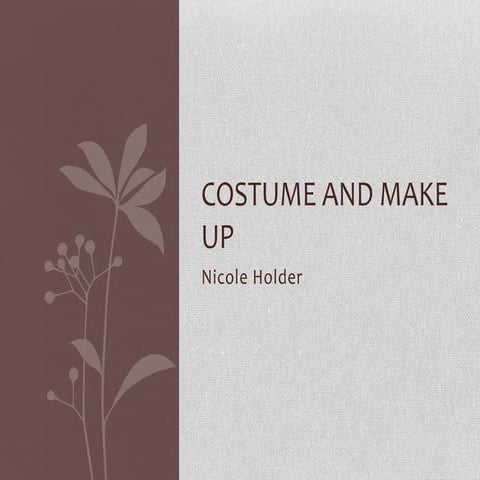 Costume and make up | PPT
