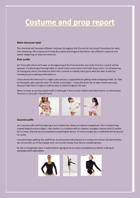 Draft 2 costumes and props | PPTX