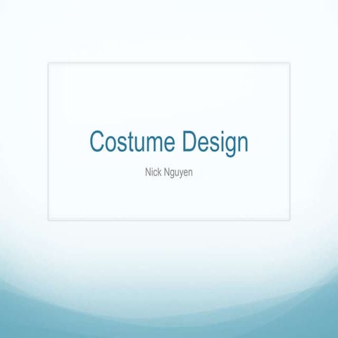 Costume design | PPT