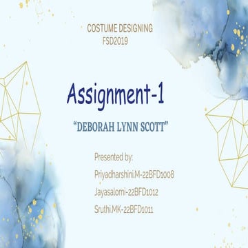 costume design assignment fashion designer | PDF