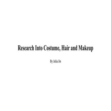 Costume Makeup Pptx