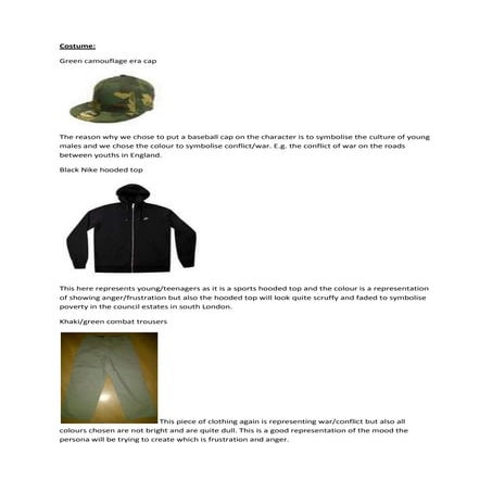 Costume media production | DOCX | Women\'s Outerwear | Women\'s Clothing