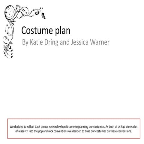 Costume plan | PPTX