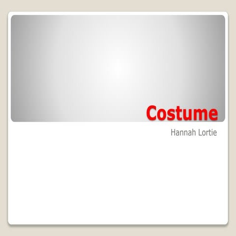 Costume PowerPoint | PPTX