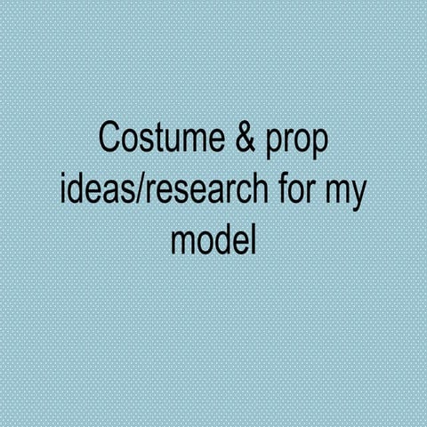 Props and costume list | DOCX