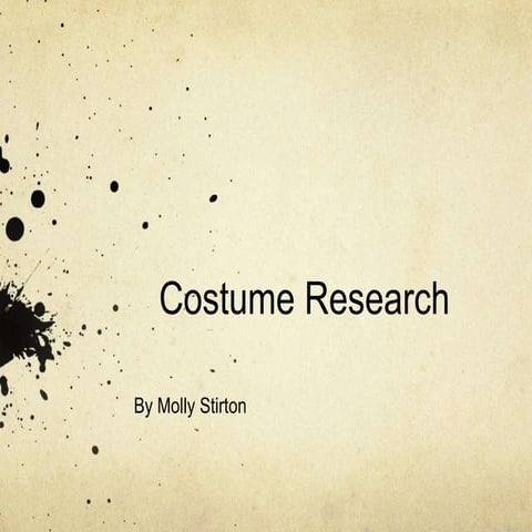 Costume research | PPTX