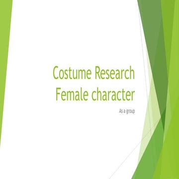 Costume research | PPT
